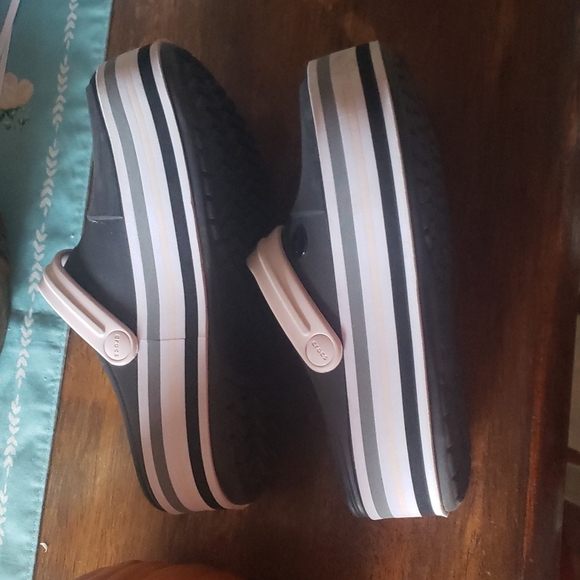 CROCS | Shoes | Great Used Condition Be You Platform Crocs Black And ...